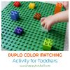 Duplo Color Matching Activity for Toddlers - Happy Tot Shelf