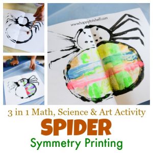 Spider Symmetry Printing - Happy Tot Shelf