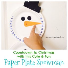 Paper Plate Snowman Countdown Craft - Happy Tot Shelf