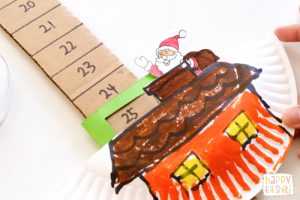 Santa Down the Chimney Christmas Countdown Craft - Happy Tot Shelf