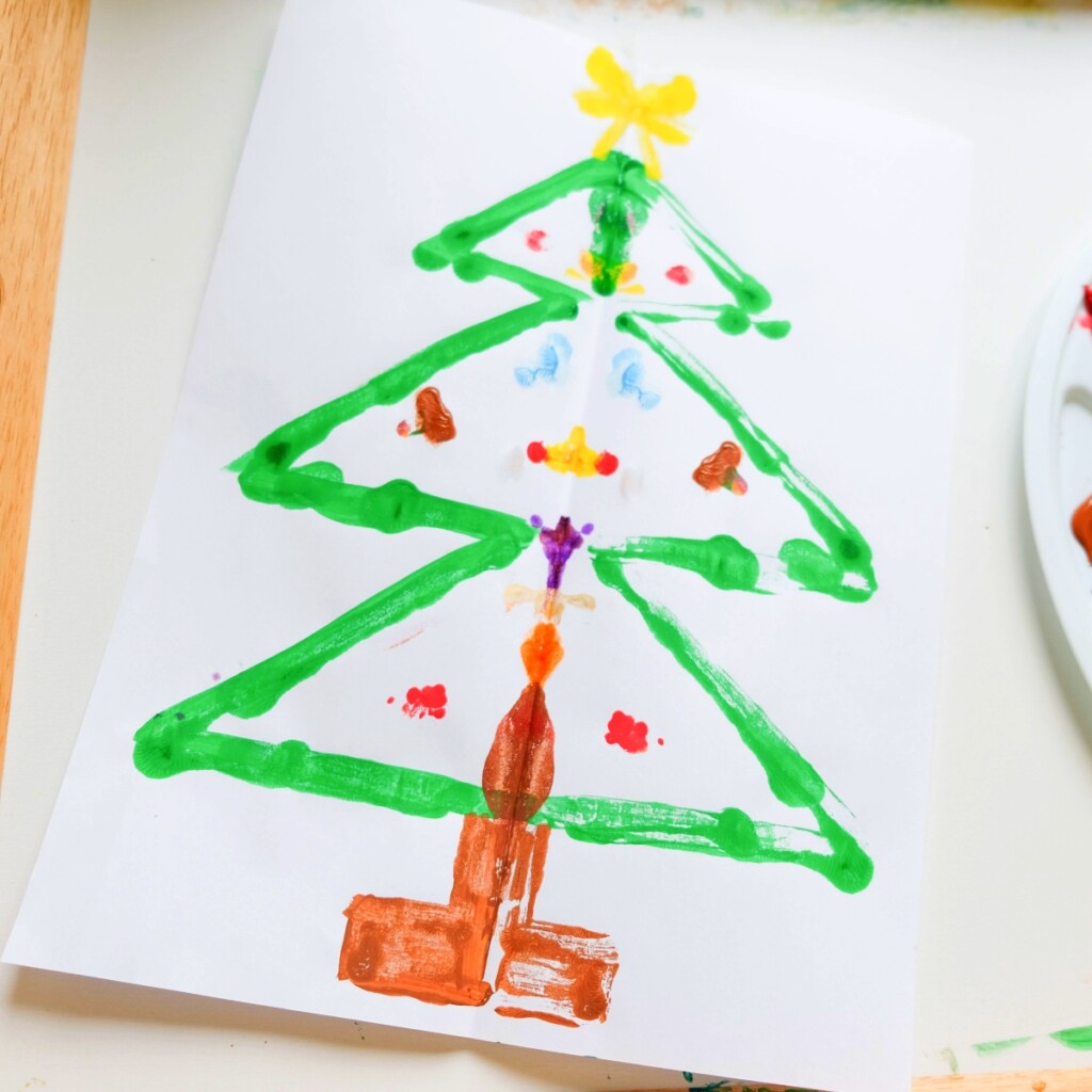 Symmetry Christmas Tree Printing - Happy Tot Shelf