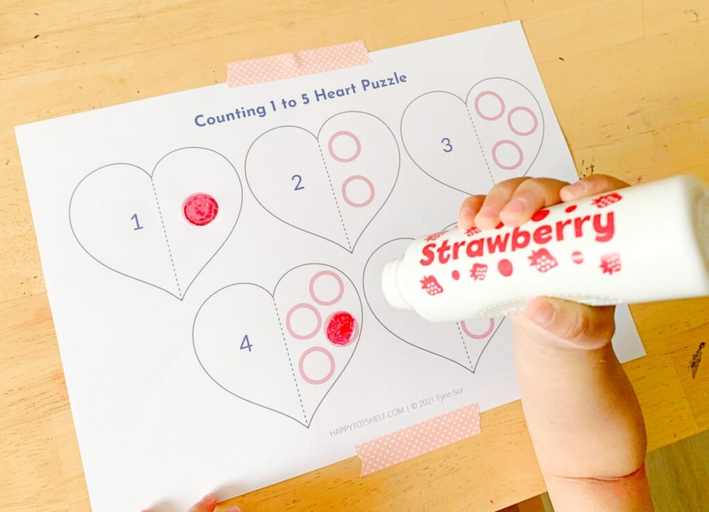 Counting Heart Puzzle - 5 Hands-on Activities for Toddlers to Learn to ...