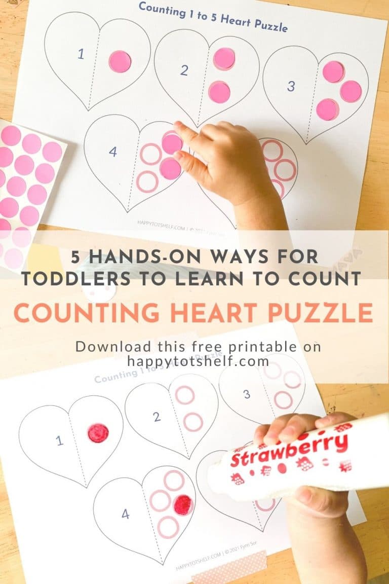 Counting Heart Puzzle - 5 Hands-on Activities for Toddlers to Learn to ...