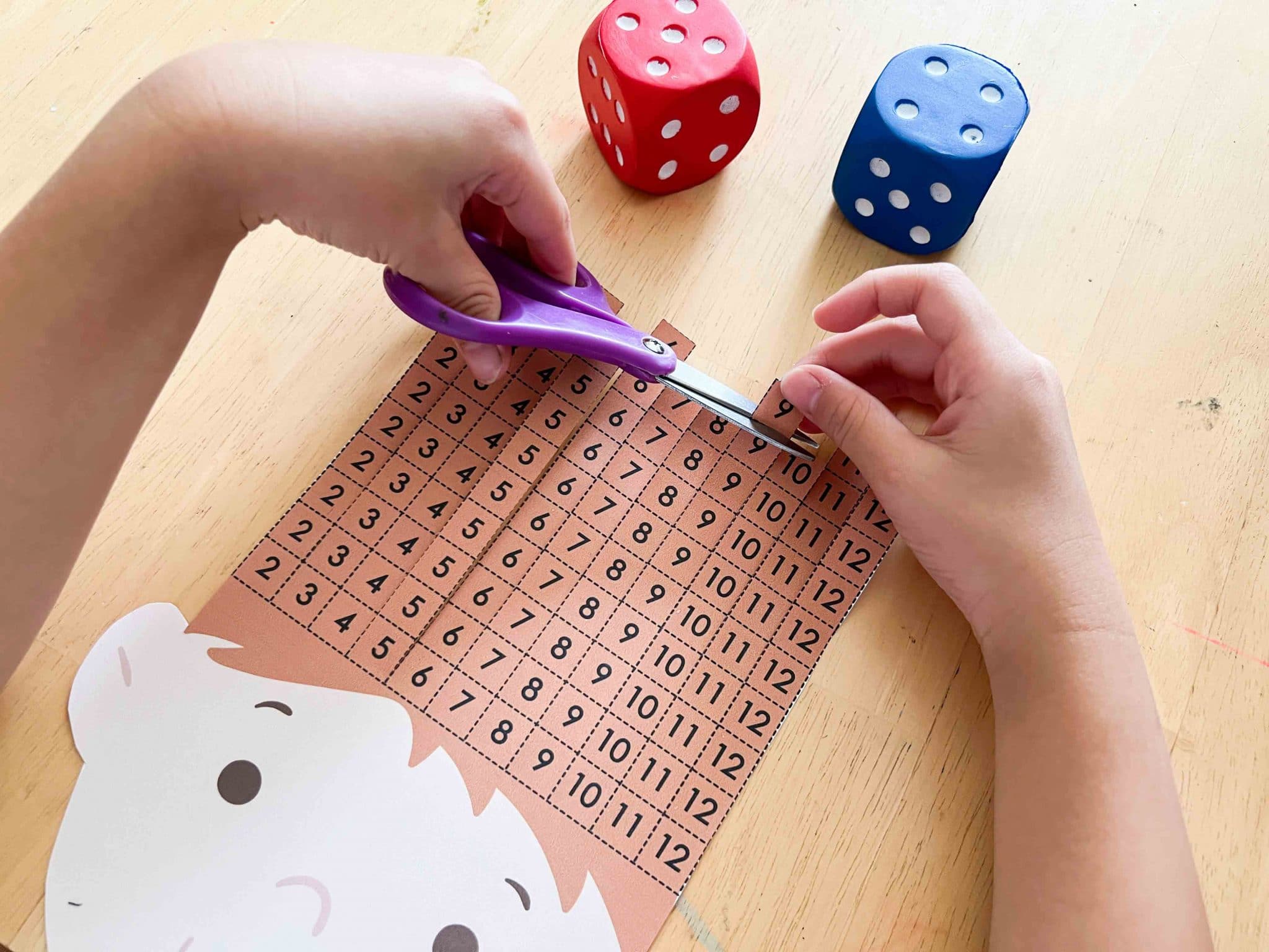 Haircut Number Game - A fun counting and cutting activity for preschoolers