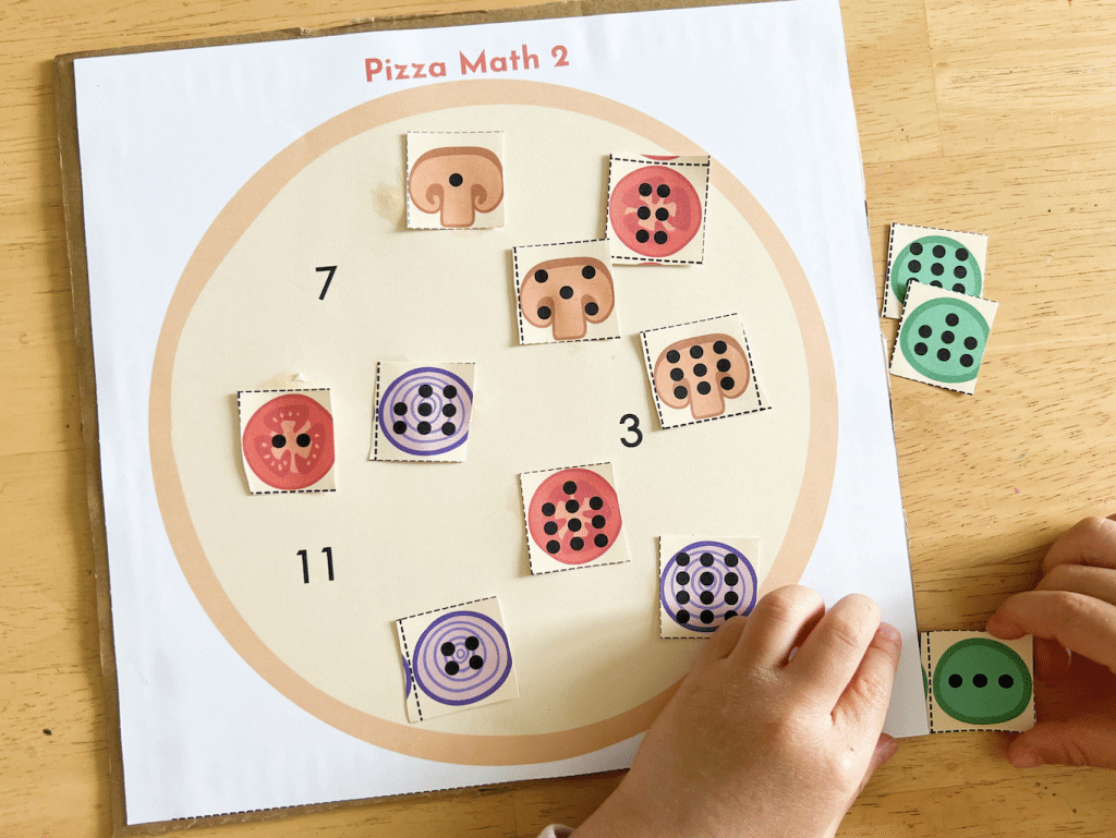 Pizza Shape Matching and Counting Activity for Preschoolers