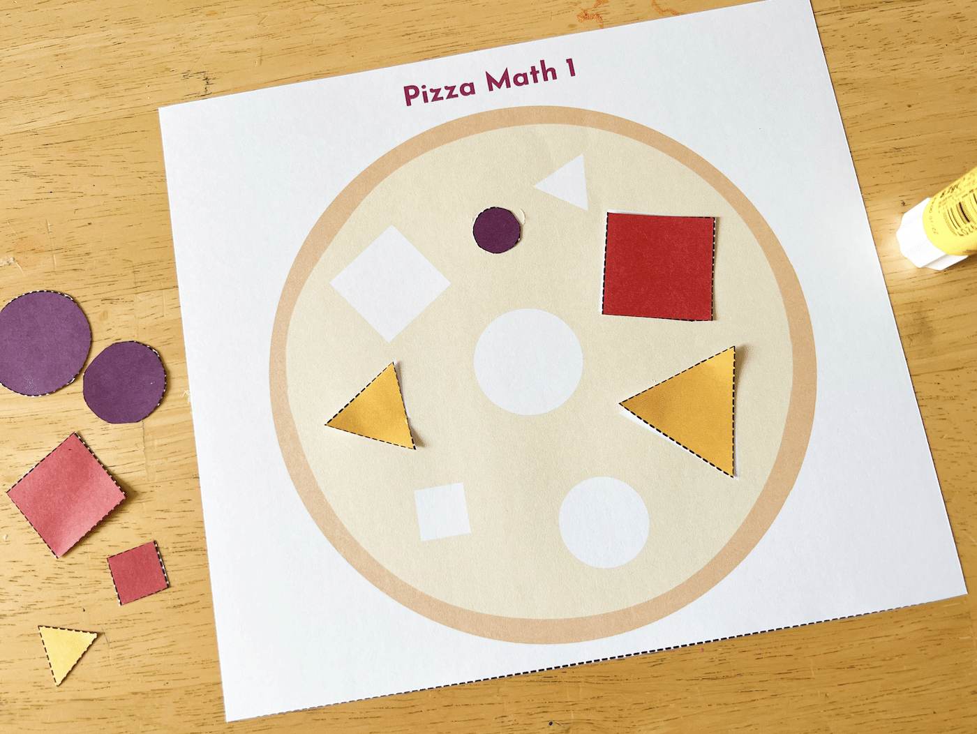 Pizza Shape Matching And Counting Activity For Preschoolers Pizza Shape Matching And Counting Activity For Preschoolers