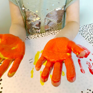 Delightful Handprint Colour Mixing Activity for Children - Happy Tot Shelf