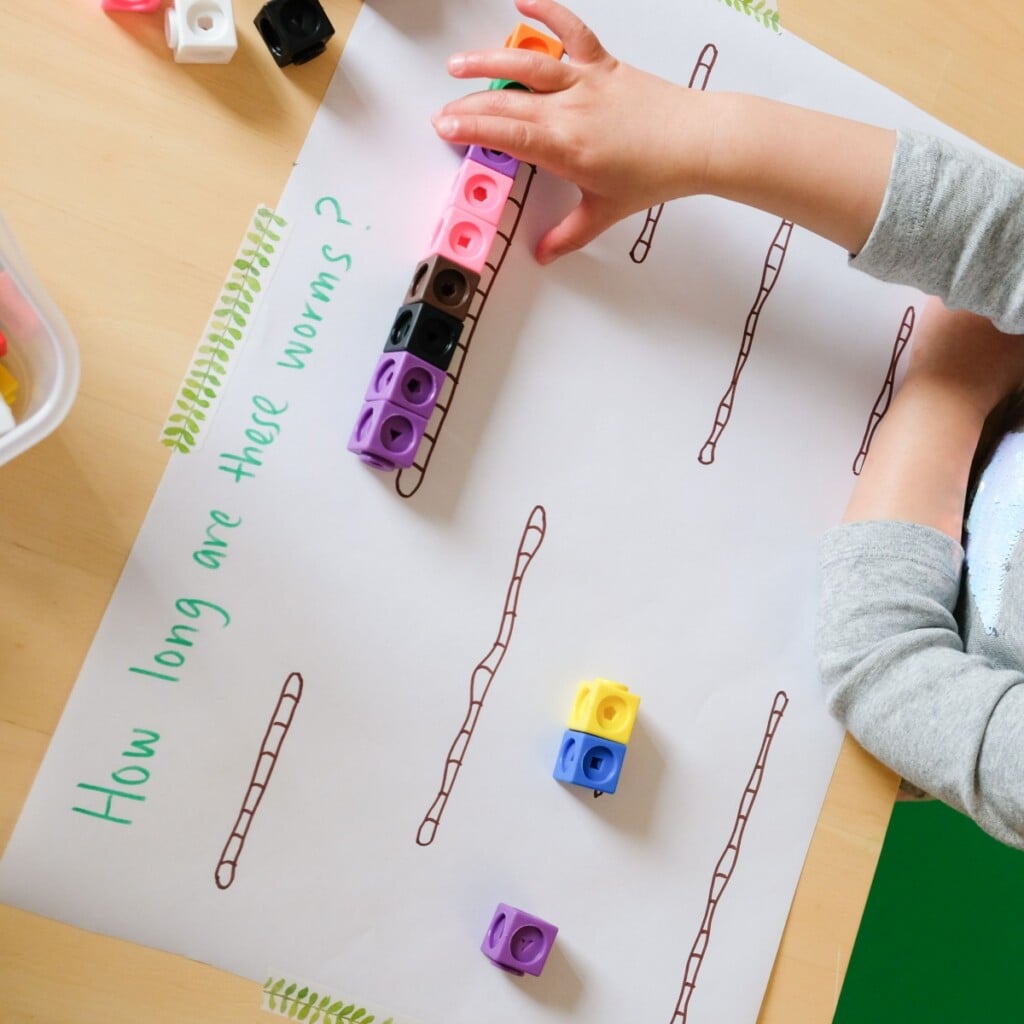 Measure the Worms - Easy Measurement Activity for Preschoolers