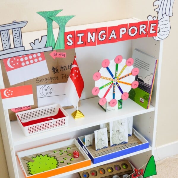 Singapore Theme Learning Activities and Shelf - Happy Tot Shelf