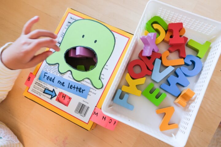 Feed the Monster Preschool Letter Matching Activity - Happy Tot Shelf
