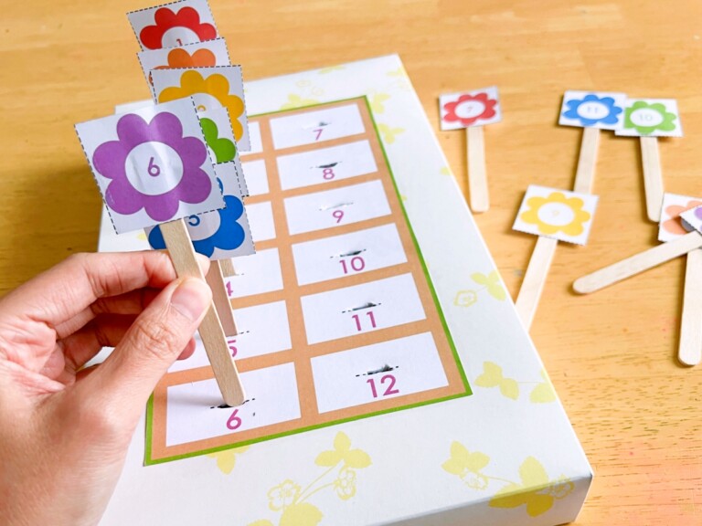Counting Flowers Activity for Preschoolers - Happy Tot Shelf