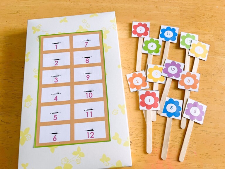 Counting Flowers Activity for Preschoolers - Happy Tot Shelf